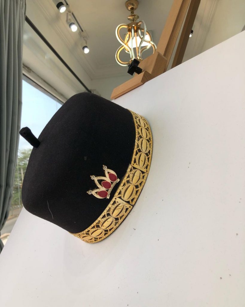 Home Man Hats & Caps Ethnic Ibo Black African Traditional Hat With Gold ...